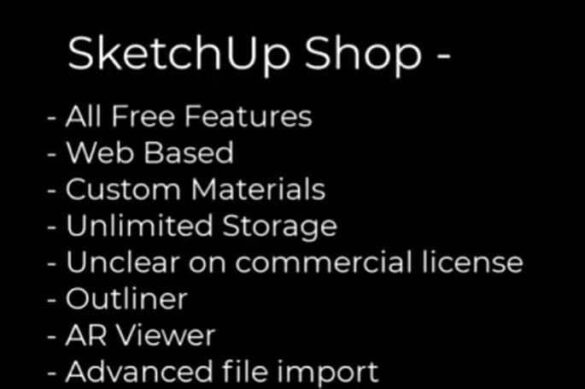 SketchUp Free - Shop - Pro - Comparison | SketchUpFamily